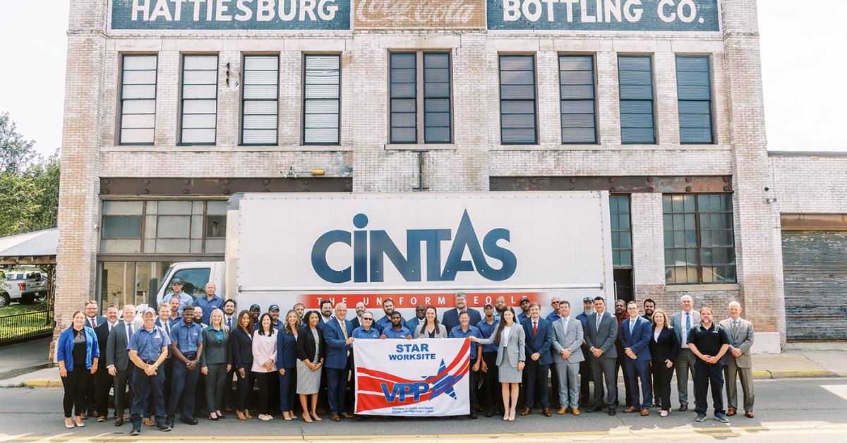 Cintas Mississippi Rental Location Certified VPP Star | American ...